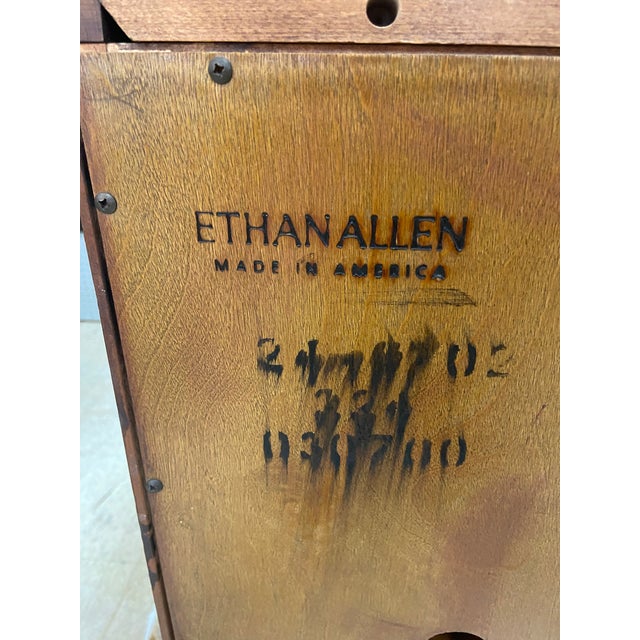 1980s Ethan Allen Tv Stand/Vhs Tapes Shelving | Chairish