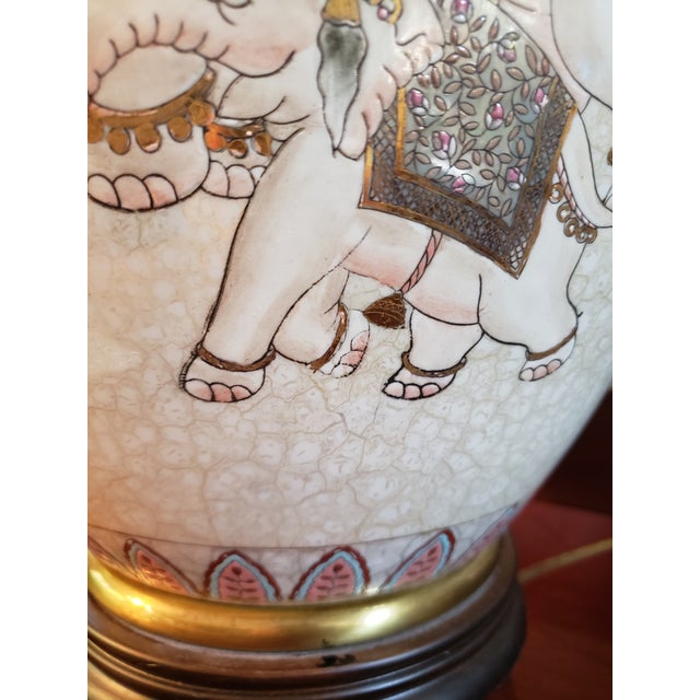 Late 20th Century Frederick Cooper Parade of Elephants Table Lamp ...