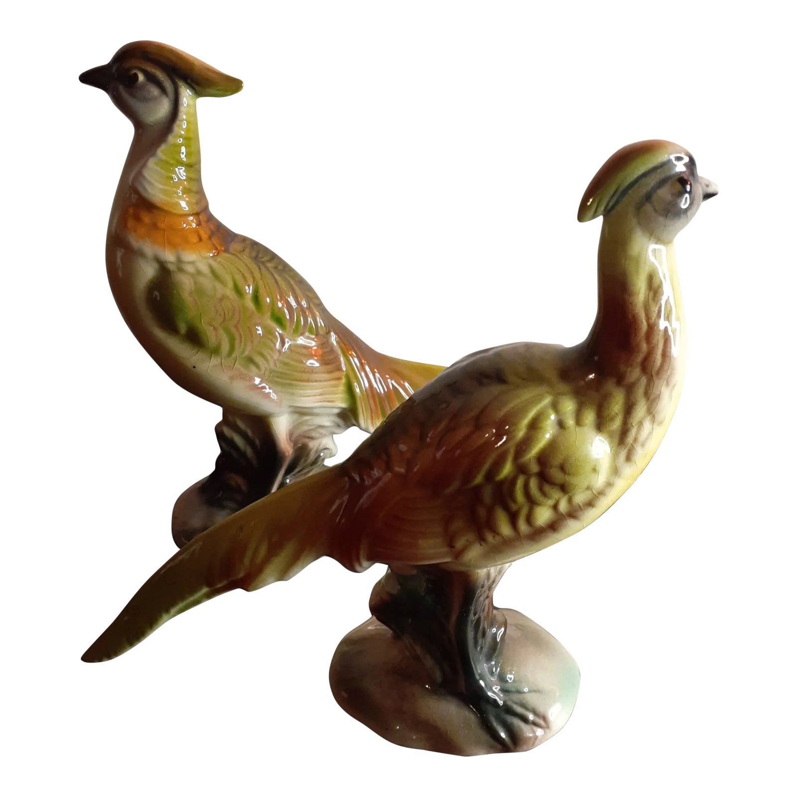 1960s Stewart B McCulloch California Pottery Pheasant Figurine | Chairish
