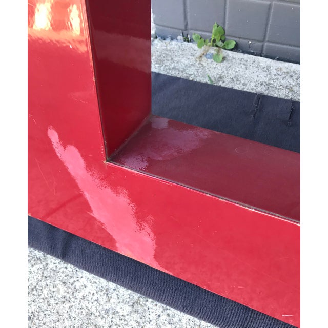 Large Vintage Red Enamel "E" Building Signage | Chairish