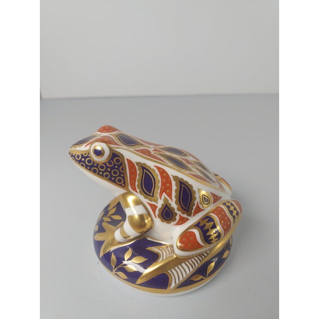 1980s Royal Crown Derby Imari Frog | Chairish