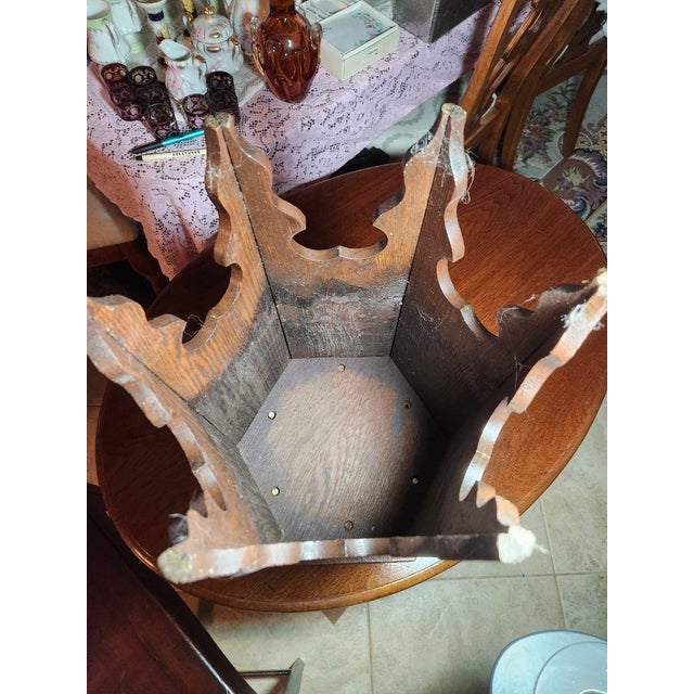 1900s Antique Victorian Oak Taboret/Side Table | Chairish