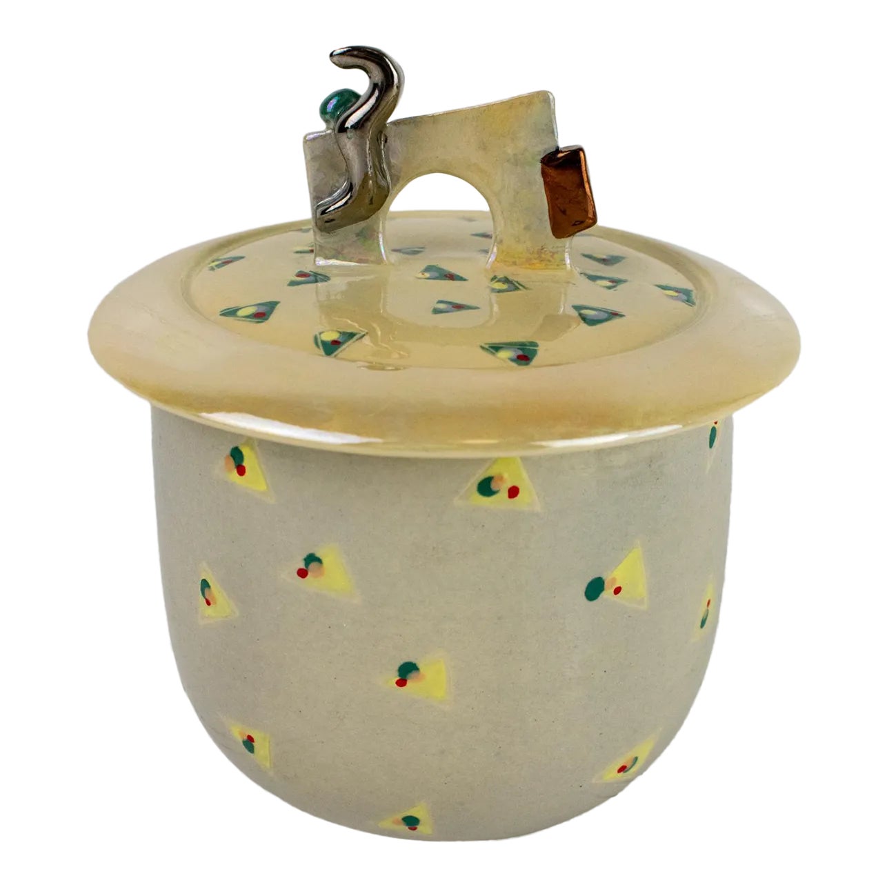 1990s Handmade Lidded Pottery Bowl - Signed and Numbered – Memphis ...