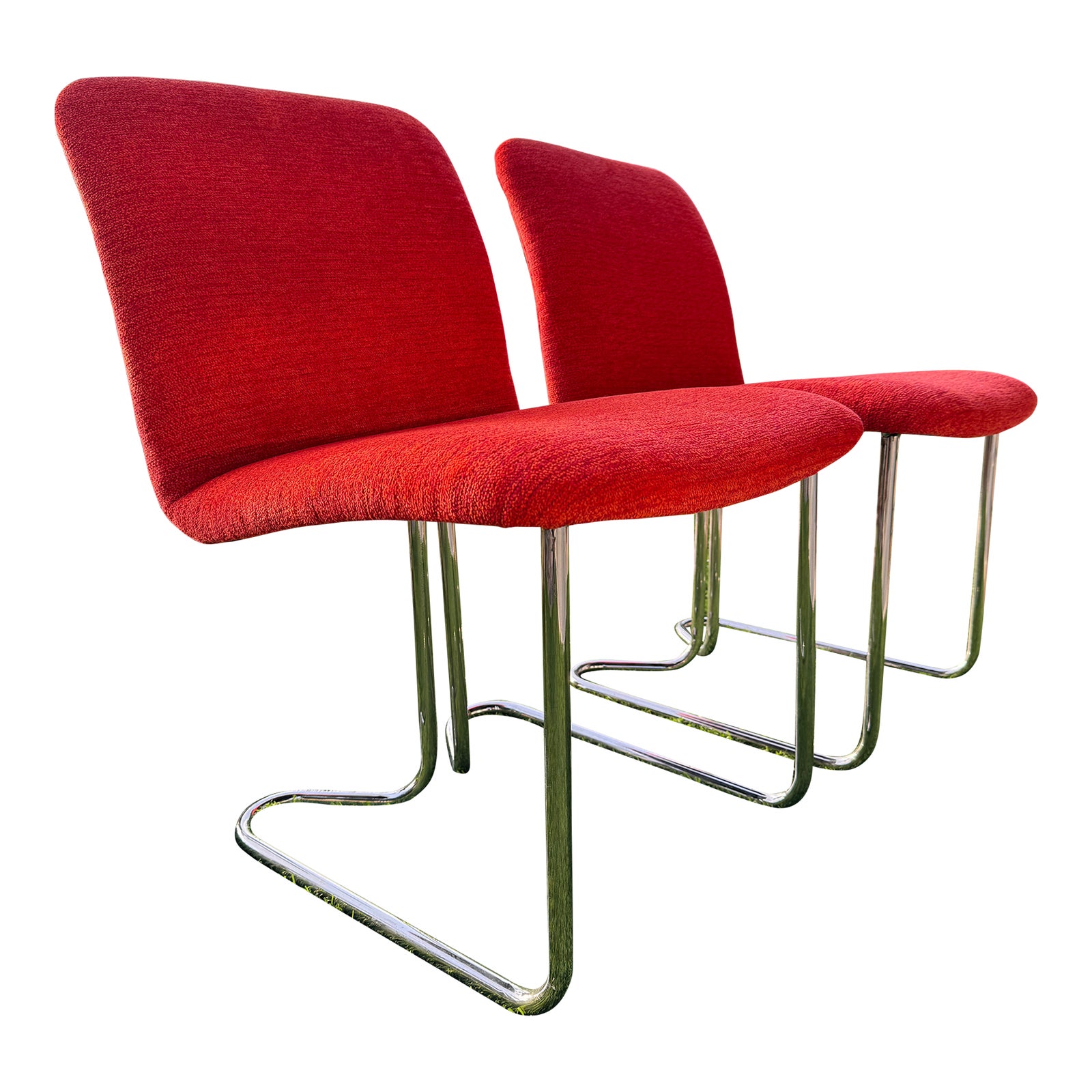 1970s Dia Upholstered Dining Chairs- a Pair | Chairish