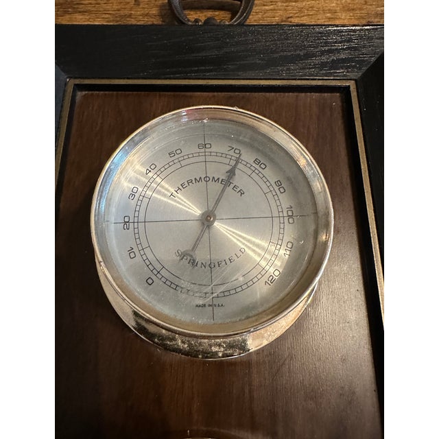 Vintage Springfield Wall Weather Station Brass Wall Thermometer ...