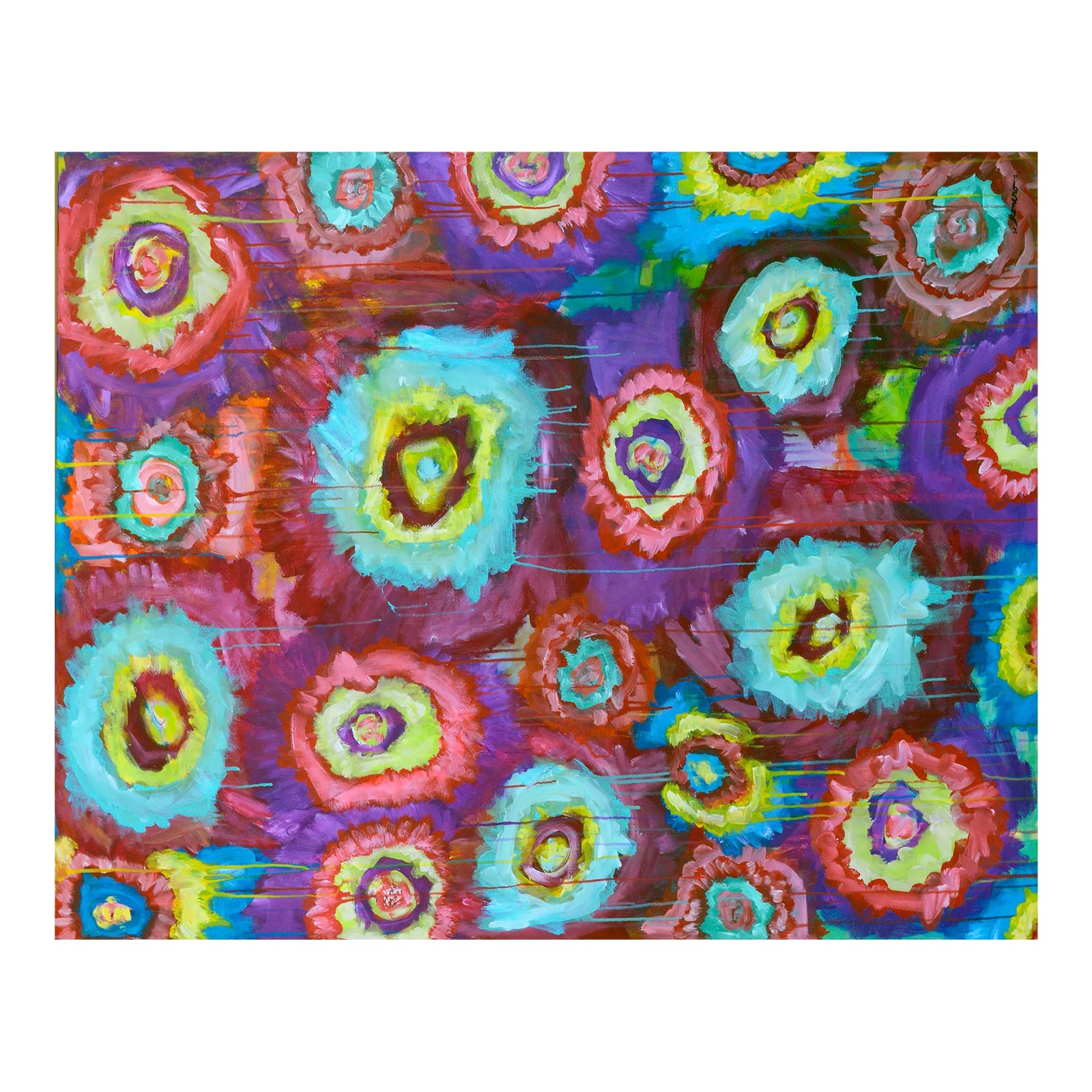 Color Burst Flower Abstract by Frank Thomas Romero | Chairish