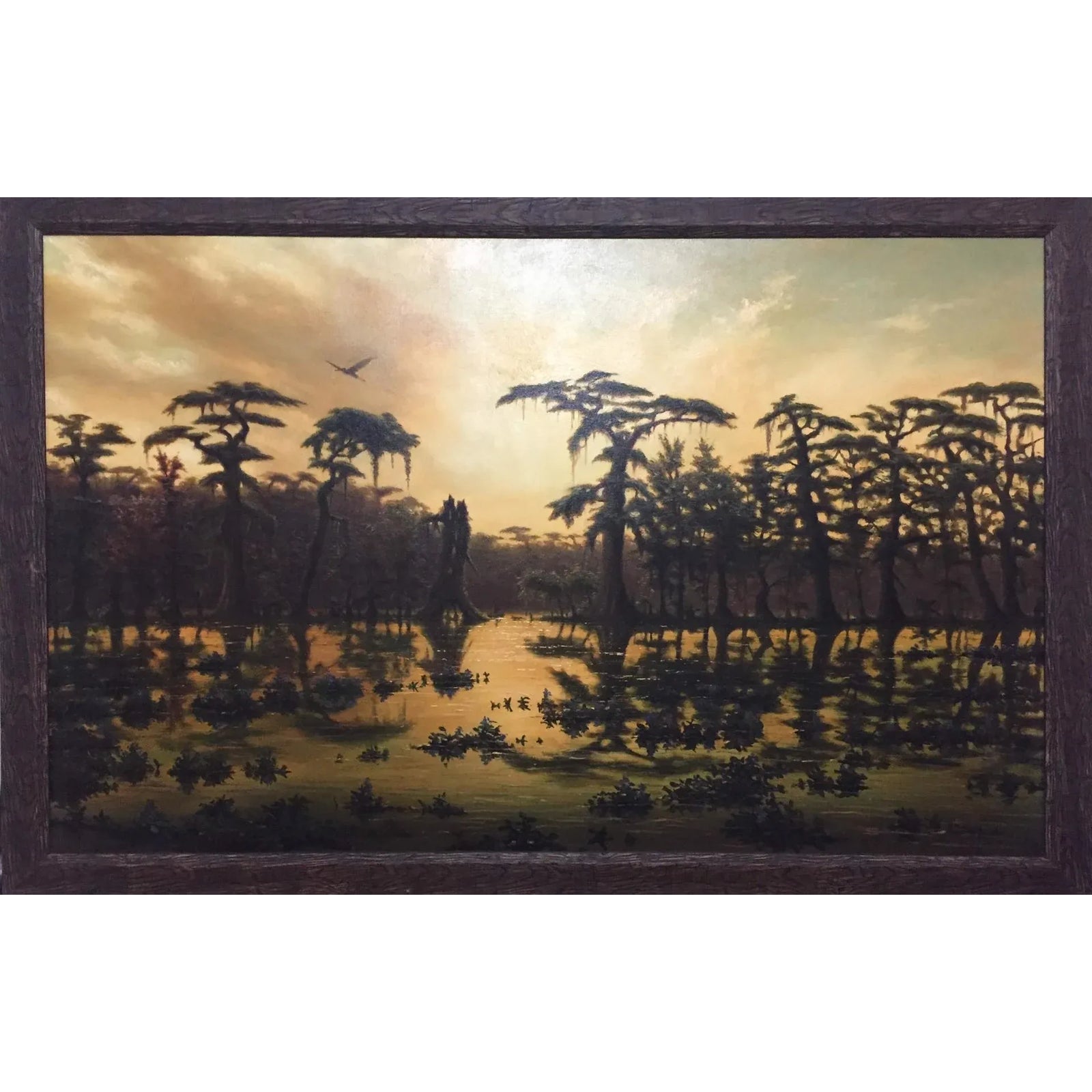 "Louisiana Swamplands" Contemporary Marsh Landscape Oil Painting by R.C ...