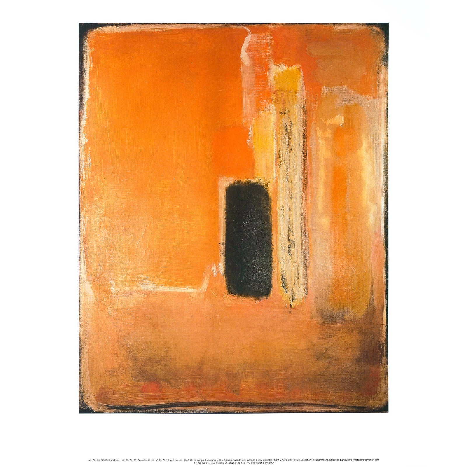 Mark Rothko "No. 22 / No. 16 (Central Green)" 1998 Poster | Chairish