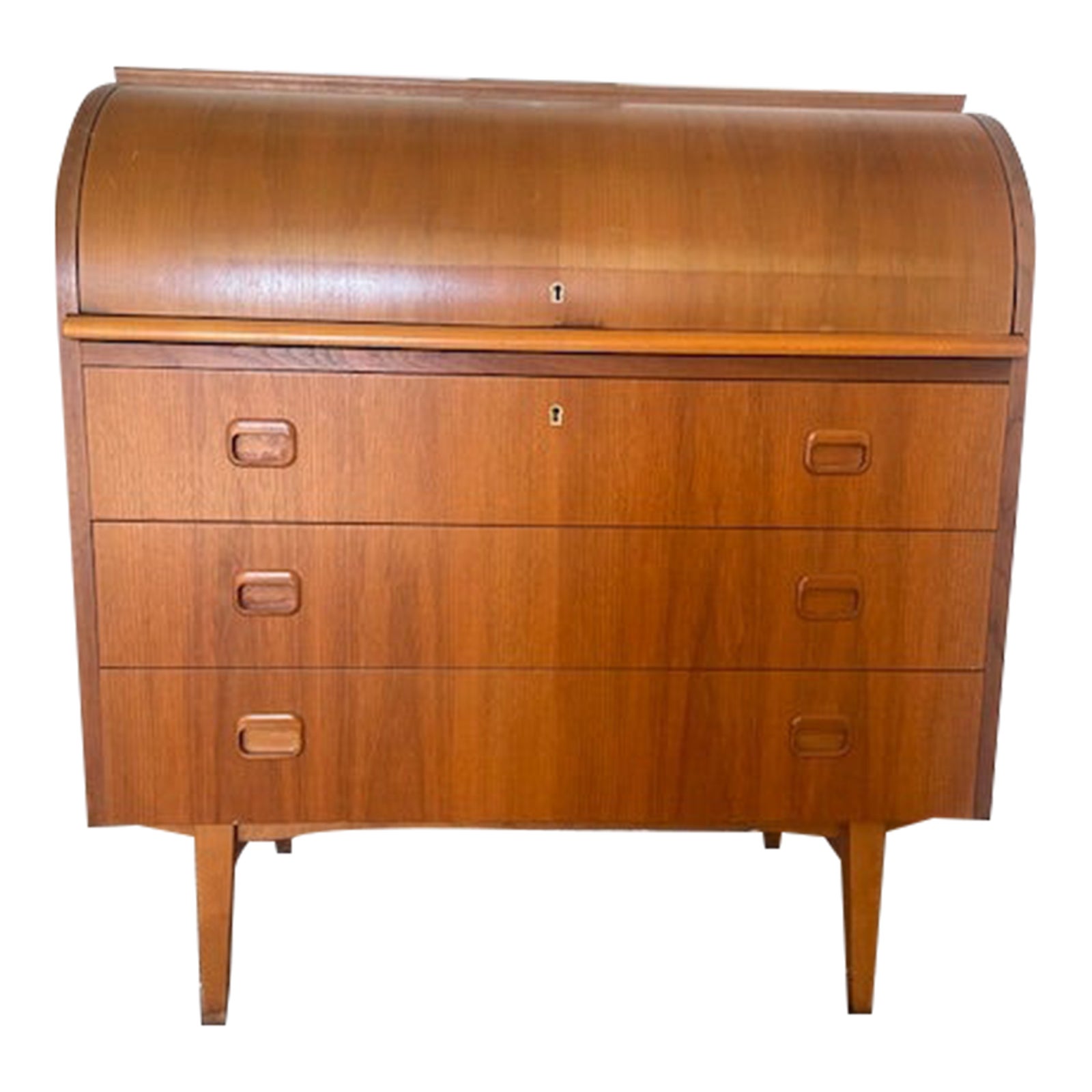1960s Danish Mid Century Modern Rolltop Desk Attributed to Egon ...