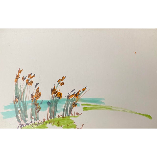 1970 Alexandra Merker Southampton New York Marsh Landscape | Chairish