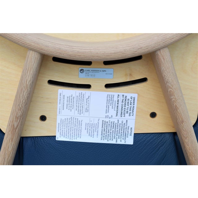 Danish Modern Eoos for Carl Hansen & Son E015 Blue Leather Embrace ...