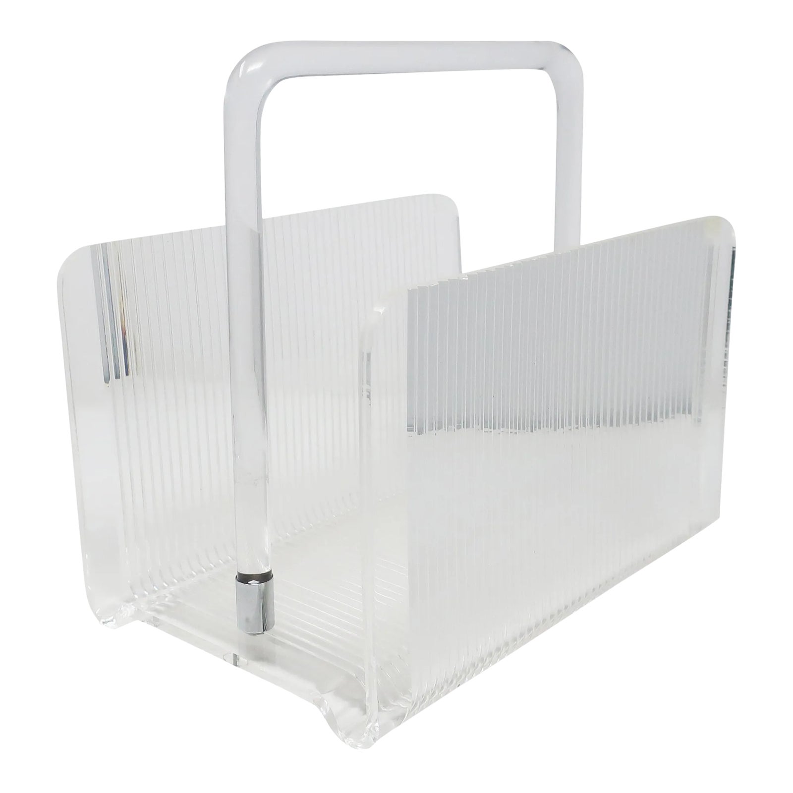 1970s Lucite Magazine Rack | Chairish