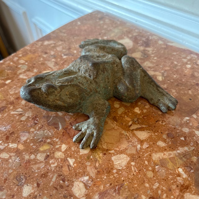 Vintage Heavy Cast Iron Frog Doorstop | Chairish