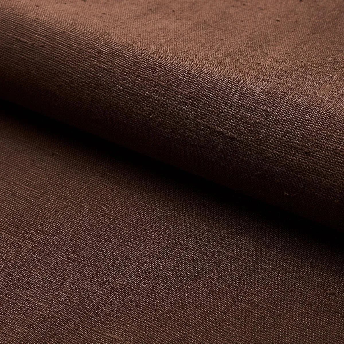Sample - Schumacher Marco Performance Linen Fabric in Brown | Chairish