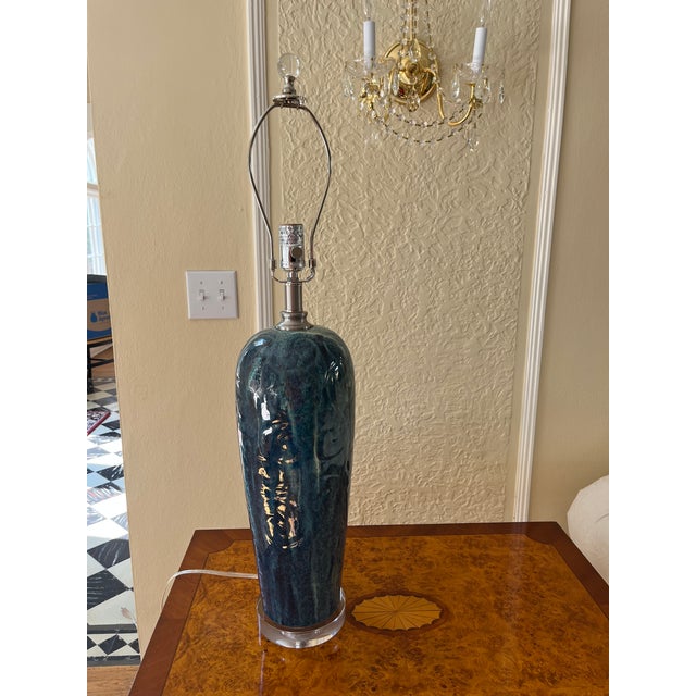 Contemporary Uttermost Maira Ceramic Table Lamp | Chairish