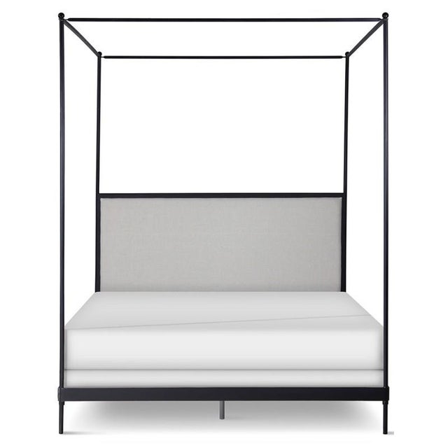 Upholstered Canopy Bed | Chairish