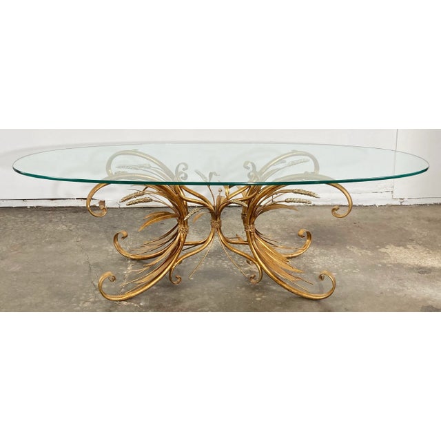 Vintage Gilt Sheaf of Wheat Coffee Table | Chairish
