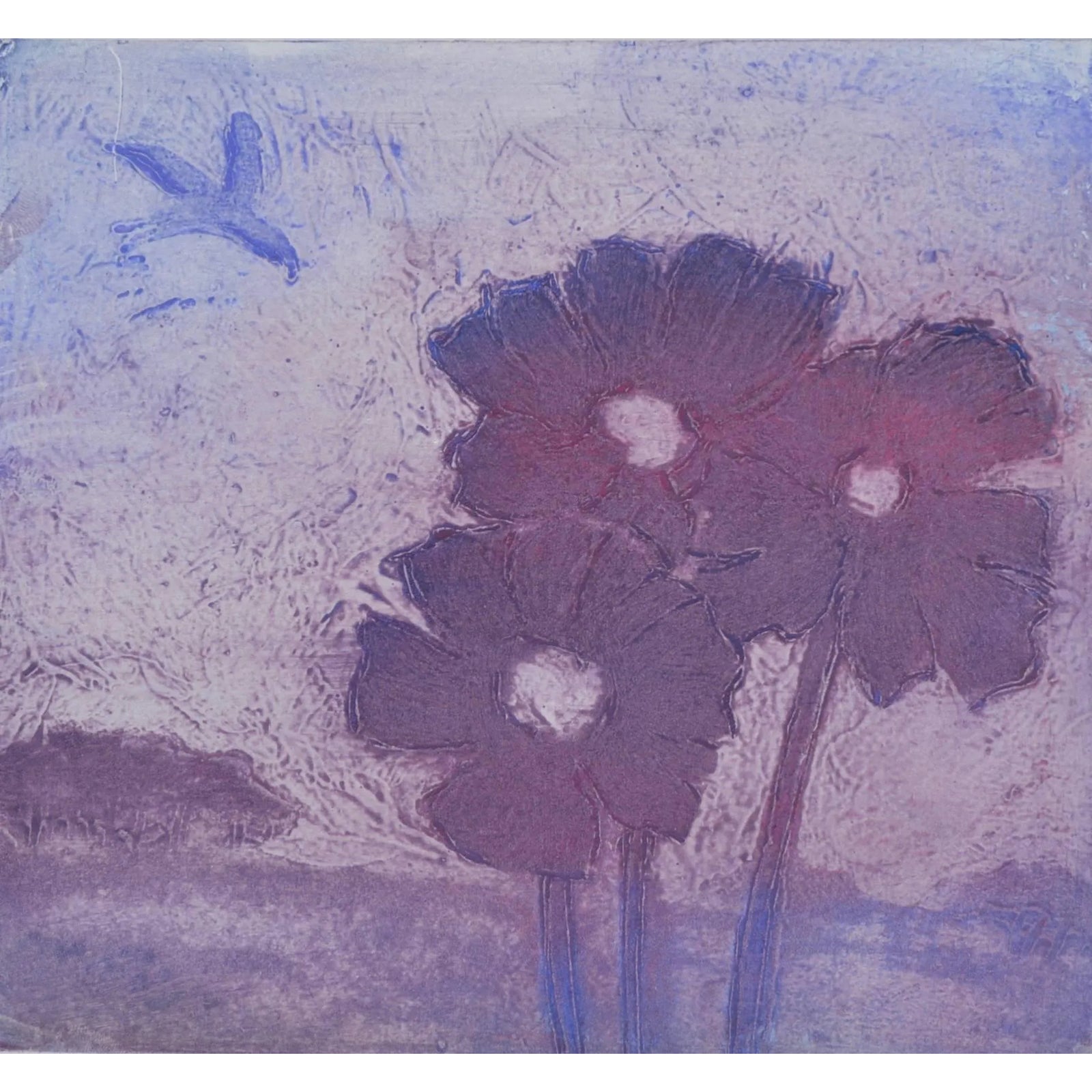 Ian Laurie 'Purple Poppies' Contemporary Limited Edition Etching 2017 ...