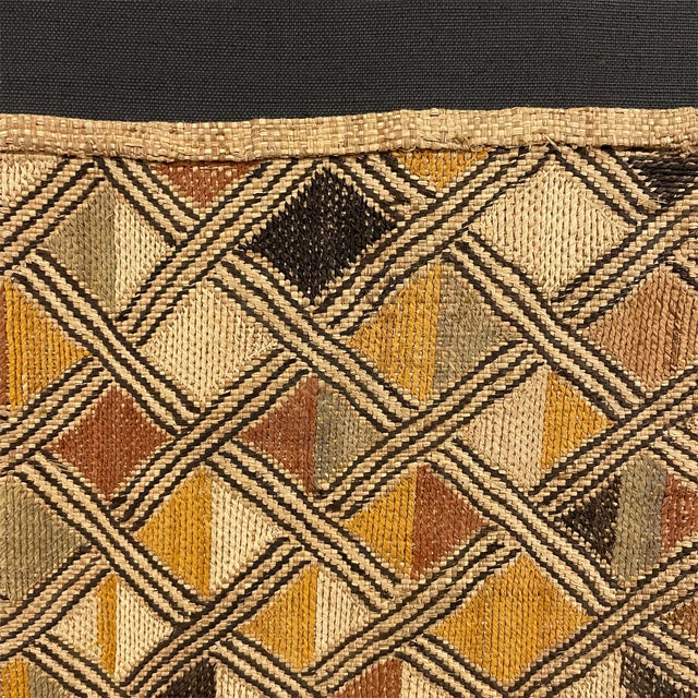 Mounted Kuba Shoowa Embroidered Cloth | Chairish