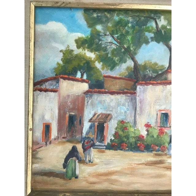 1940's Oil Painting "Mexican Street Scene" Oil Painting by Aletha ...