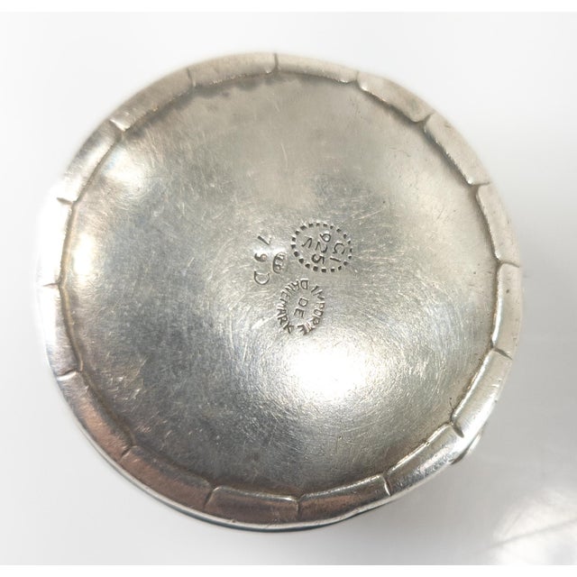 Mid 20th Century Danish Sterling Silver Pill Box by Georg Jensen | Chairish