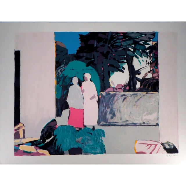 Gabriel Godard, La promenade, Lithograph | Chairish