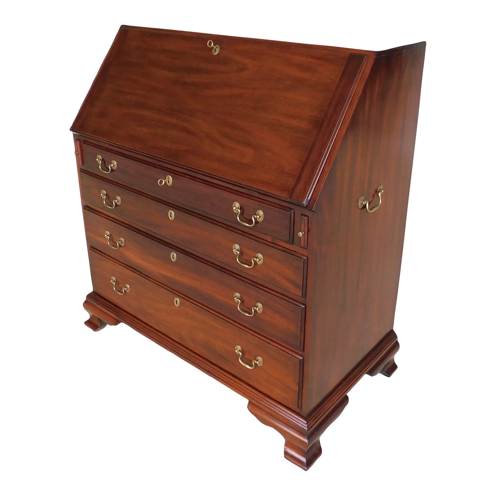 Henkel Harris Mahogany Slant Front Writing Desk | Chairish
