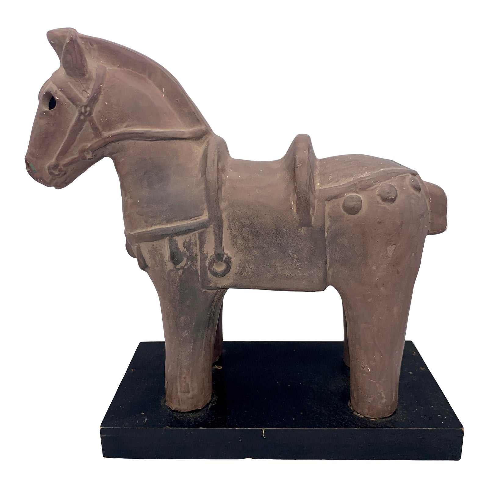 Vintage Mid 20th Century Terracotta Haniwa Style Horse | Chairish