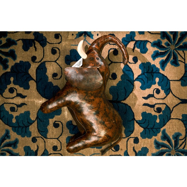 1960s Small Dimitri Omersa Leather Footstool | Chairish