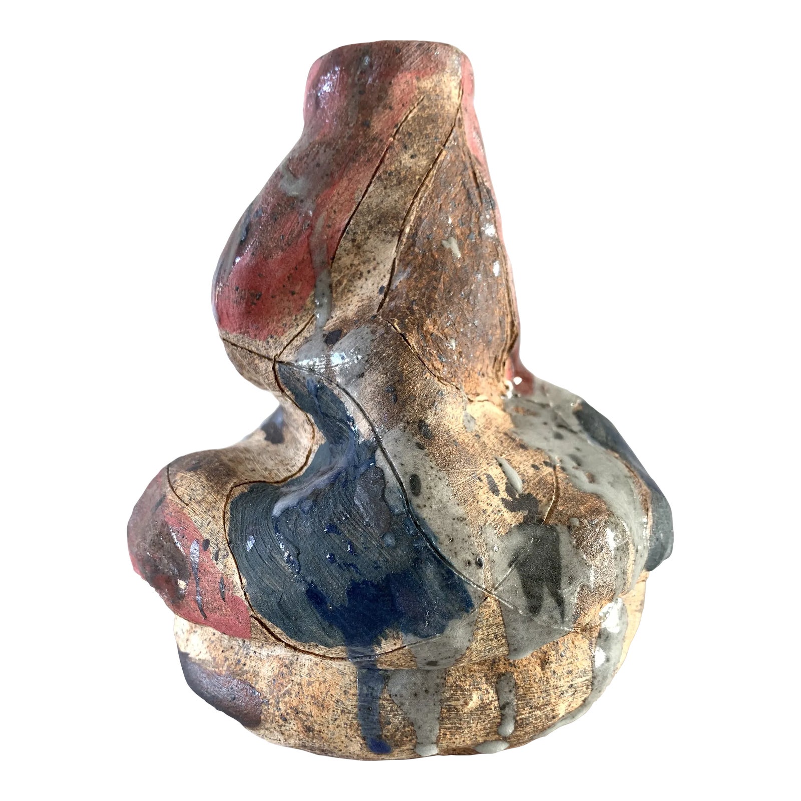 Vintage Studio Ceramic Abstract Vessel | Chairish