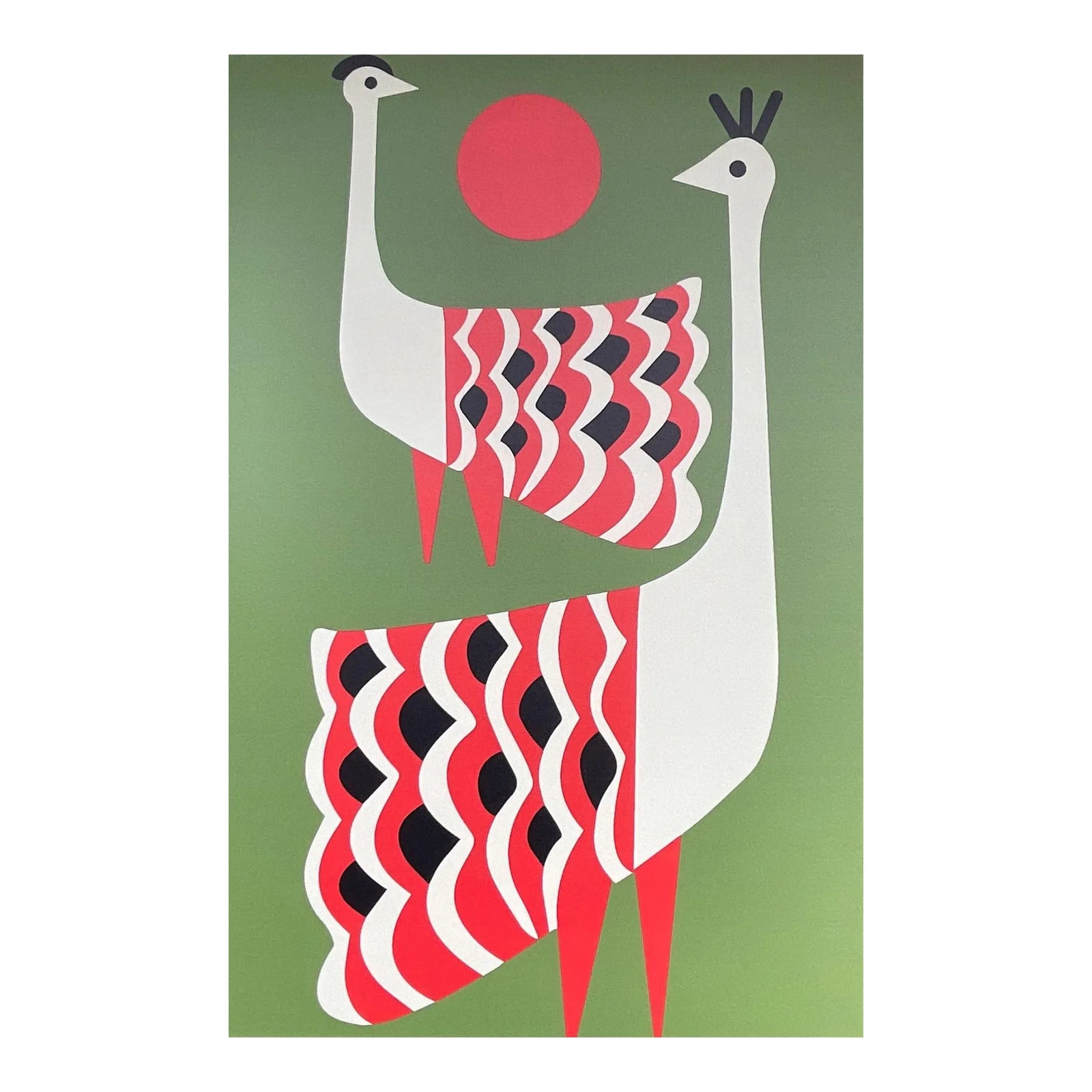 Mod Birds Giclee on Board Framed | Chairish