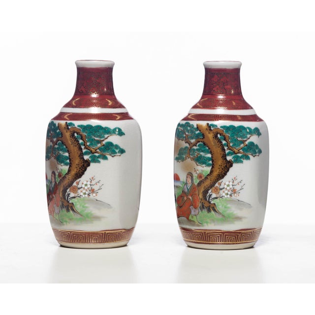 Antique Japanese Kutani Tozan Meiji-Era Hexagonal Gilded Porcelain ...