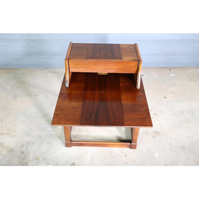 Mid Century Step Side Table With Drawer Danish Style End Night Stand 50 ...