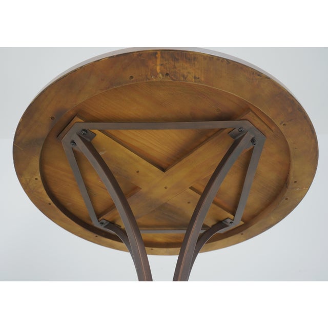 Round High Top Pub Table W. Iron Base | Chairish