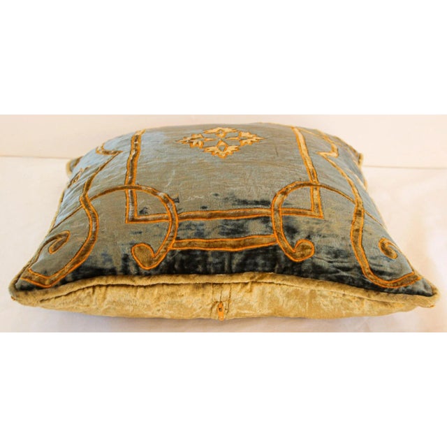 Baroque Venetian Style, Red and Gold Velvet Pillow, Elaborate Applique ...