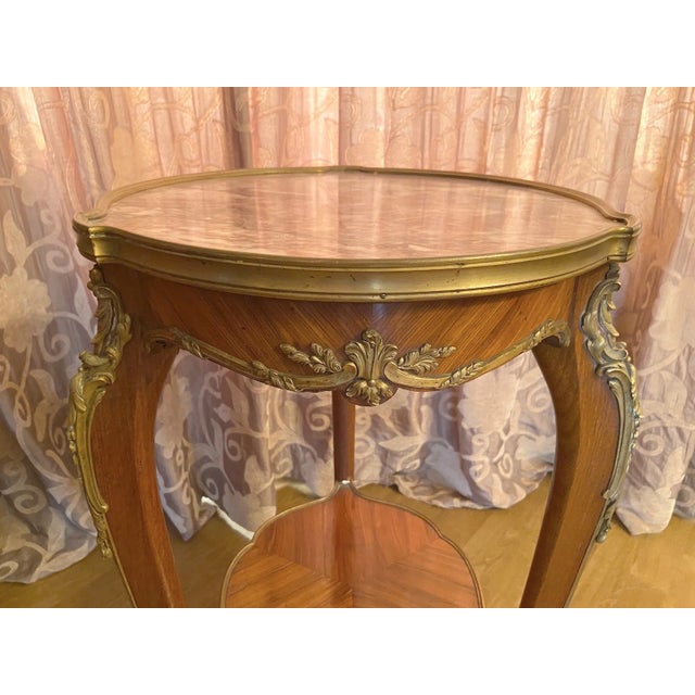 Antique Louis XVI 19th Century Side Table With Marble Top and Gilded ...