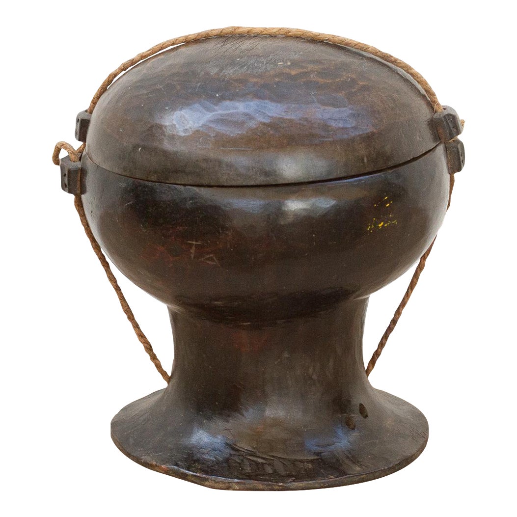 Antique Wooden Ceremonial Philippine Pot | Chairish