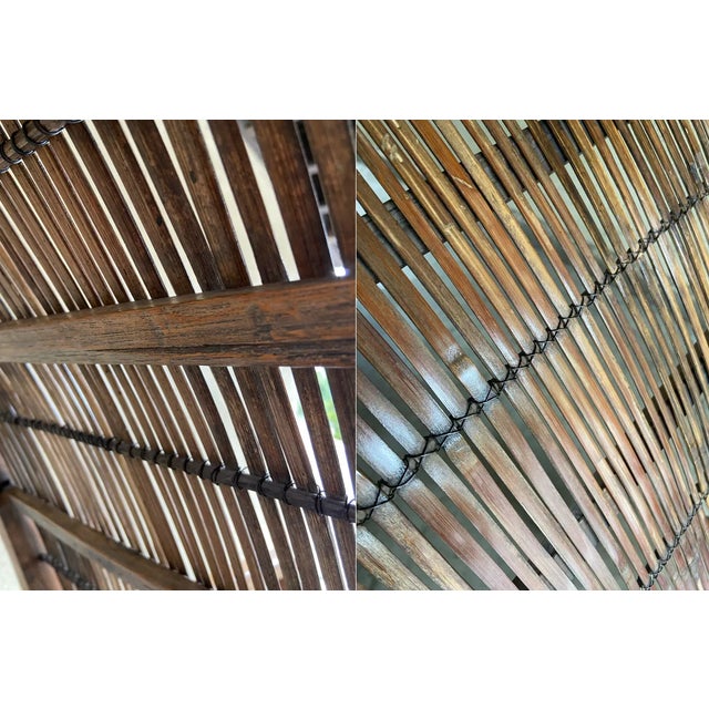 Mid 20th Century Vintage Split Reed Colonial Plantation Lounge Chair | Chairish