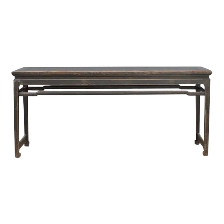 Black 74" Inch Long MingQing Console Table | Chairish