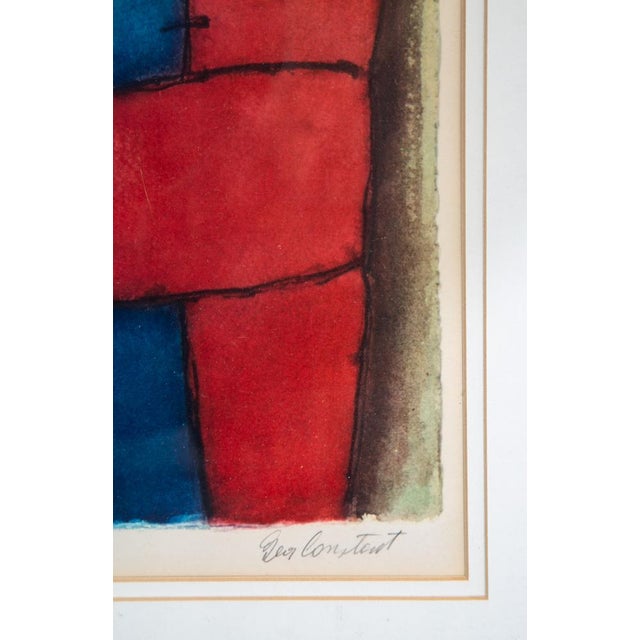 Mid Century Modern Gouache George Constant Art Abstract Signed Ap Color ...