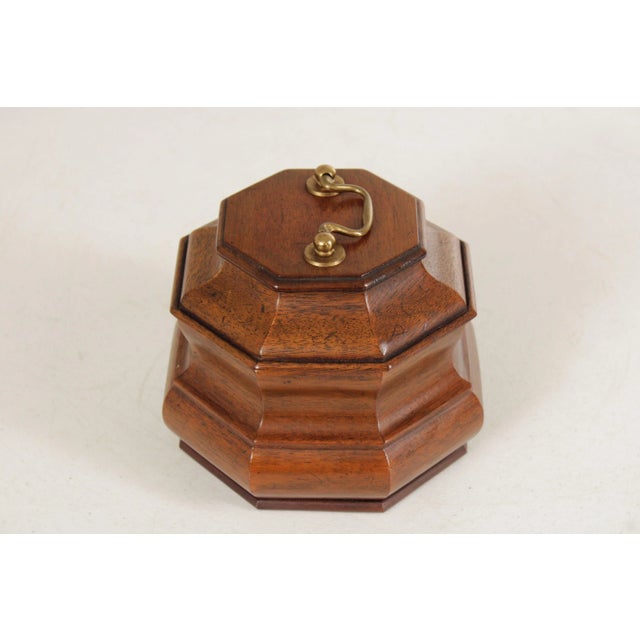 Colonial Williamsburg Style Vintage Mahogany Tea Caddy | Chairish