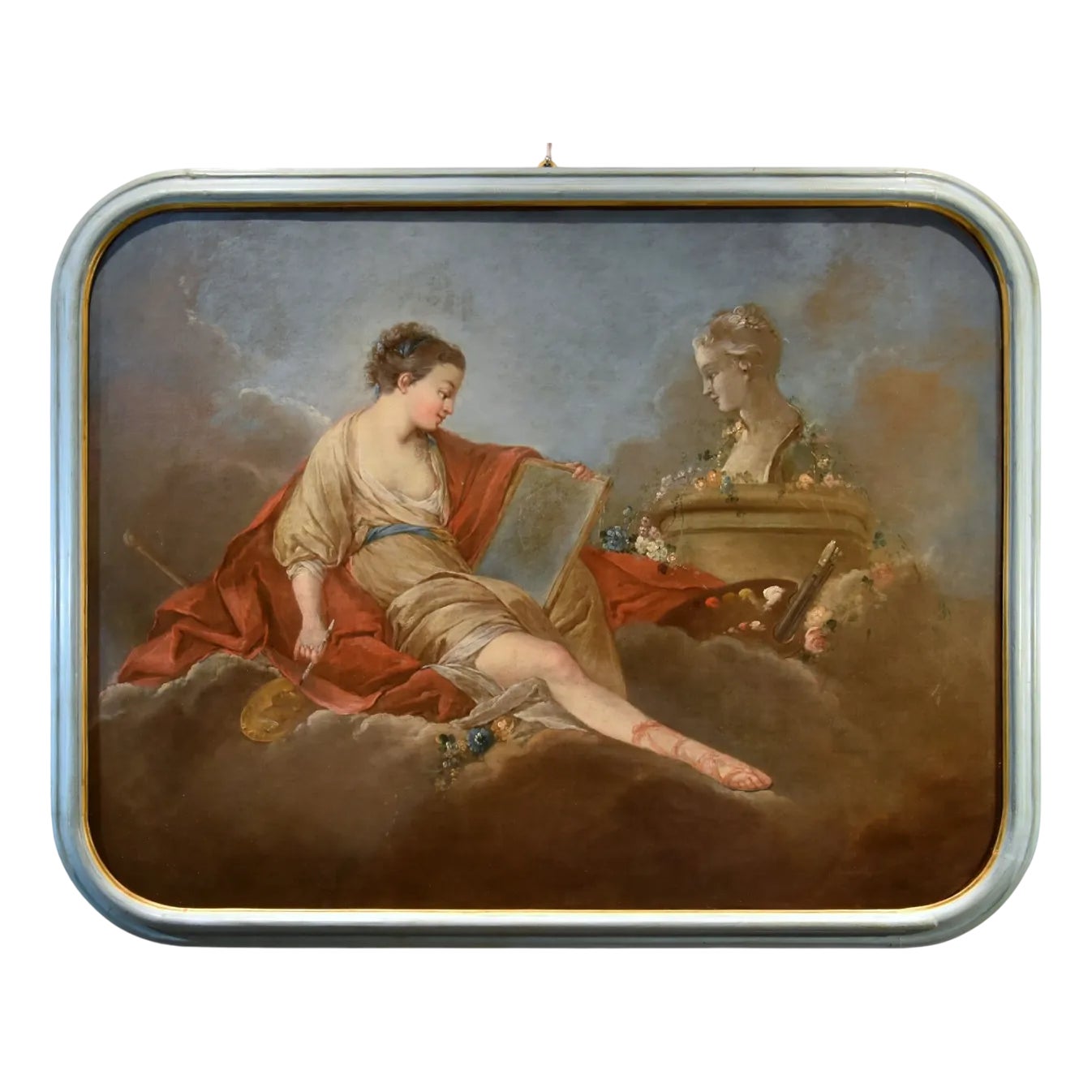 Pierre Charles Trémolières, Figure, 1730, Oil on Canvas | Chairish