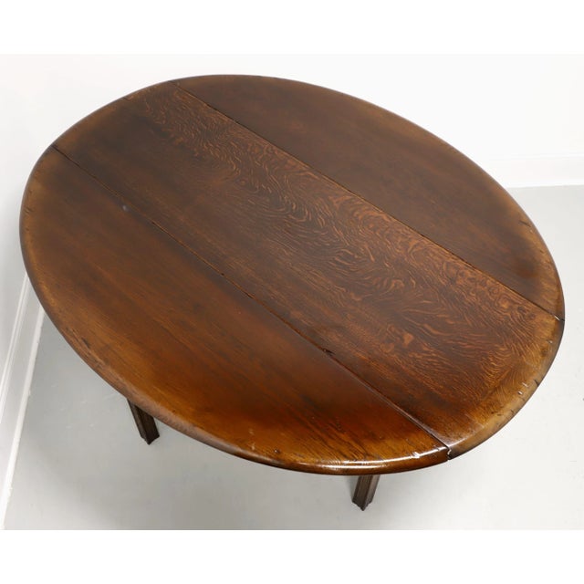 Vintage 20th Century Oak Distressed Gateleg Drop-Leaf Irish Wake Dining ...