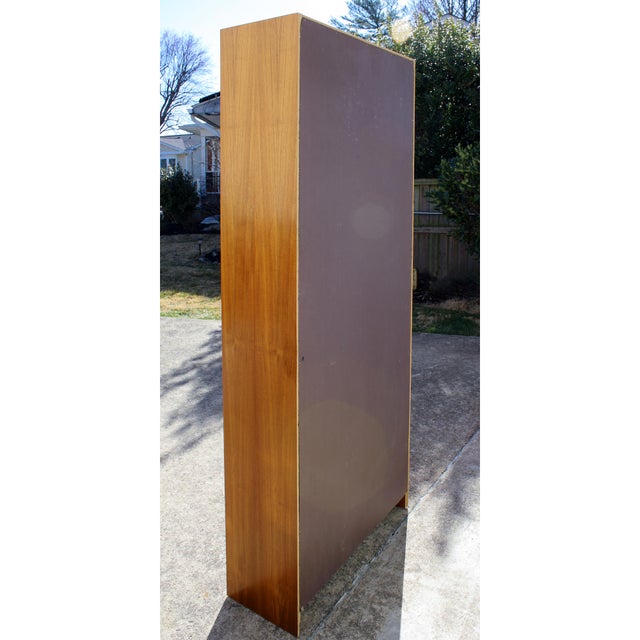 1970s Vintage Danish Modern Teak Veneer Book Shelf Bookcase | Chairish