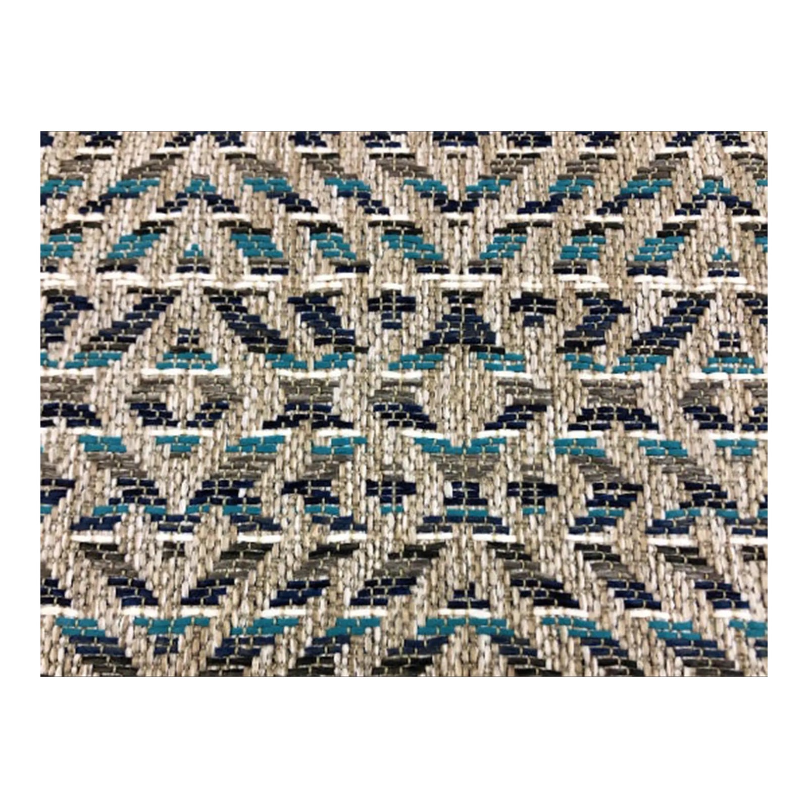 Romo Mokolo Maize Indigo Teal Grey Navy Blue Geometric Polypropelene ...