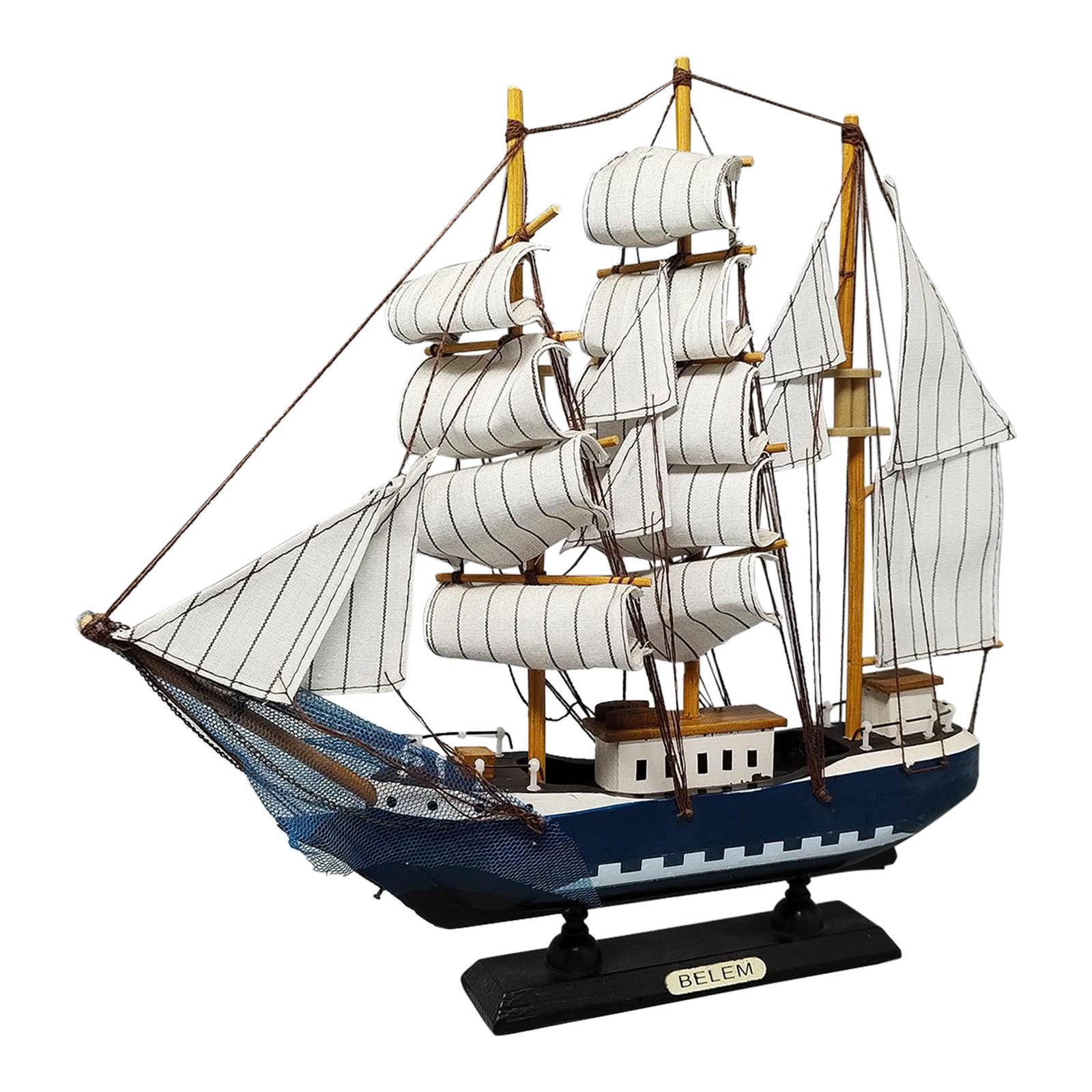 1970s Belem Model Ship, Handmade, Made in England | Chairish