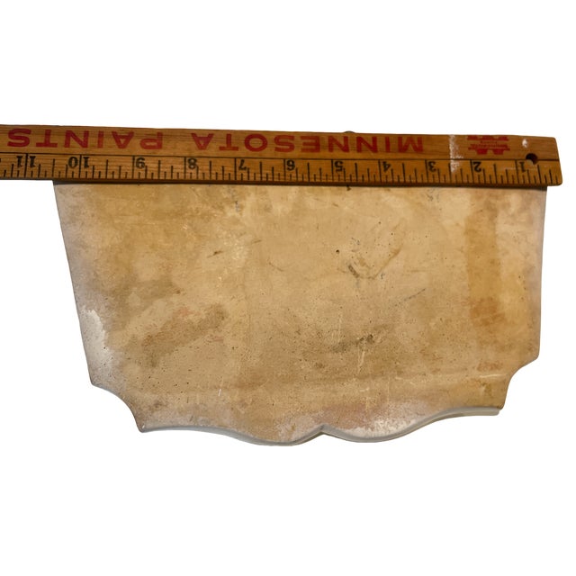 Vintage Shell and Acanthus White Plaster Bracket in the Style of Serge ...