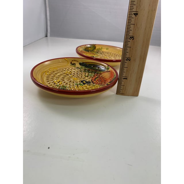 1990s Ceramica De Espana Grater Zester Pottery Plates, Signed - Pair of ...