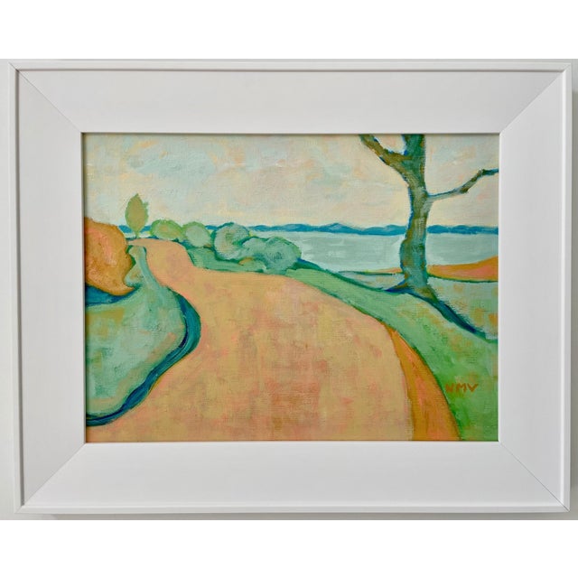 “Island Road - Two” Framed Oil on Canvas by Nancy M. Vignola 2023 ...