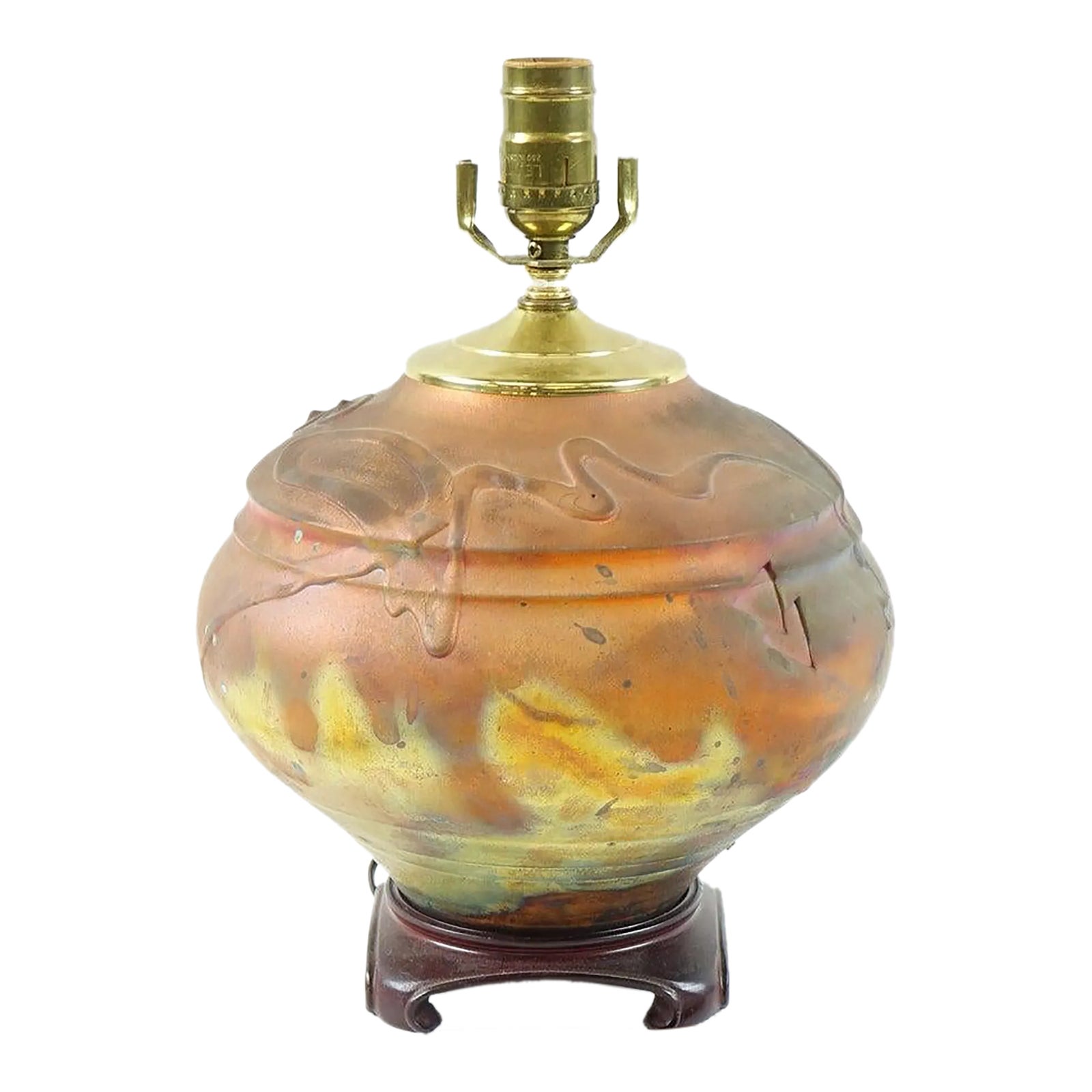 Late 20th Century Kerry Gonzalez Pottery Lamp | Chairish